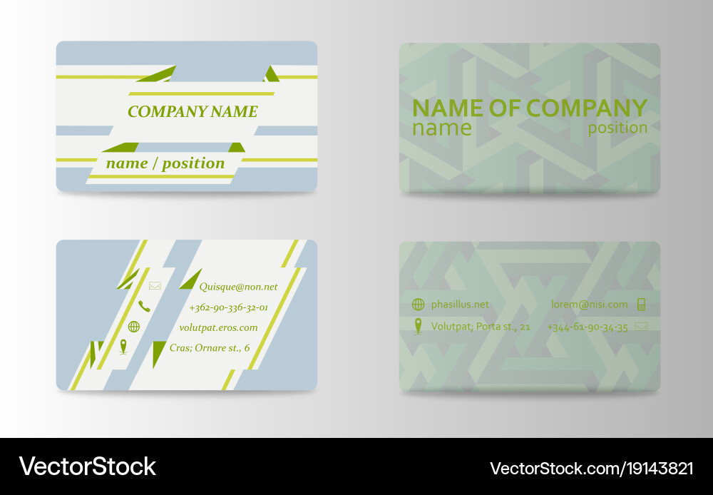Business card ideas for designers and web design Vector Image