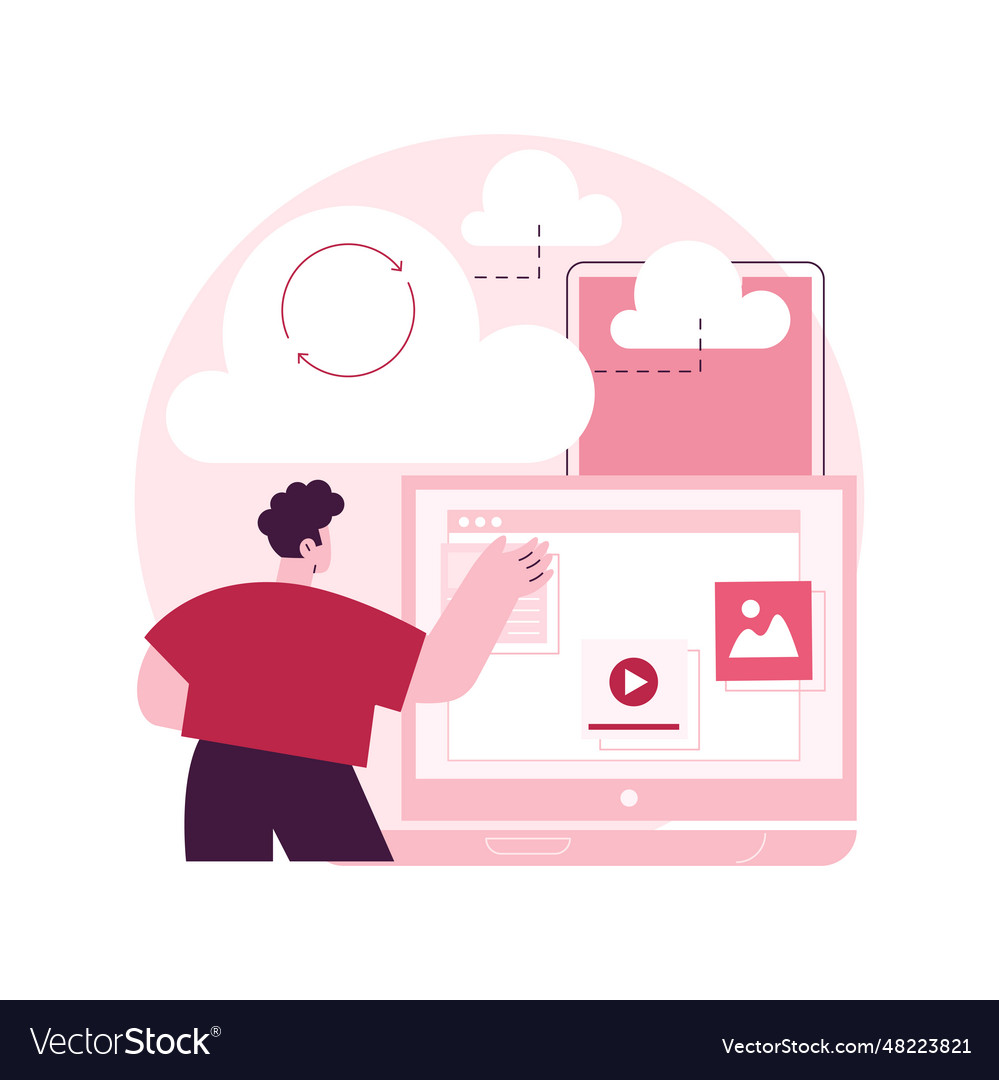 Cloud Connection Abstract Concept Royalty Free Vector Image