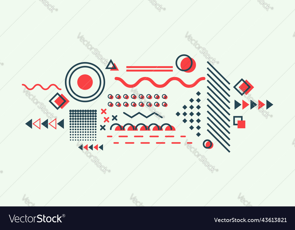 Creative abstract memphis background template Vector Image