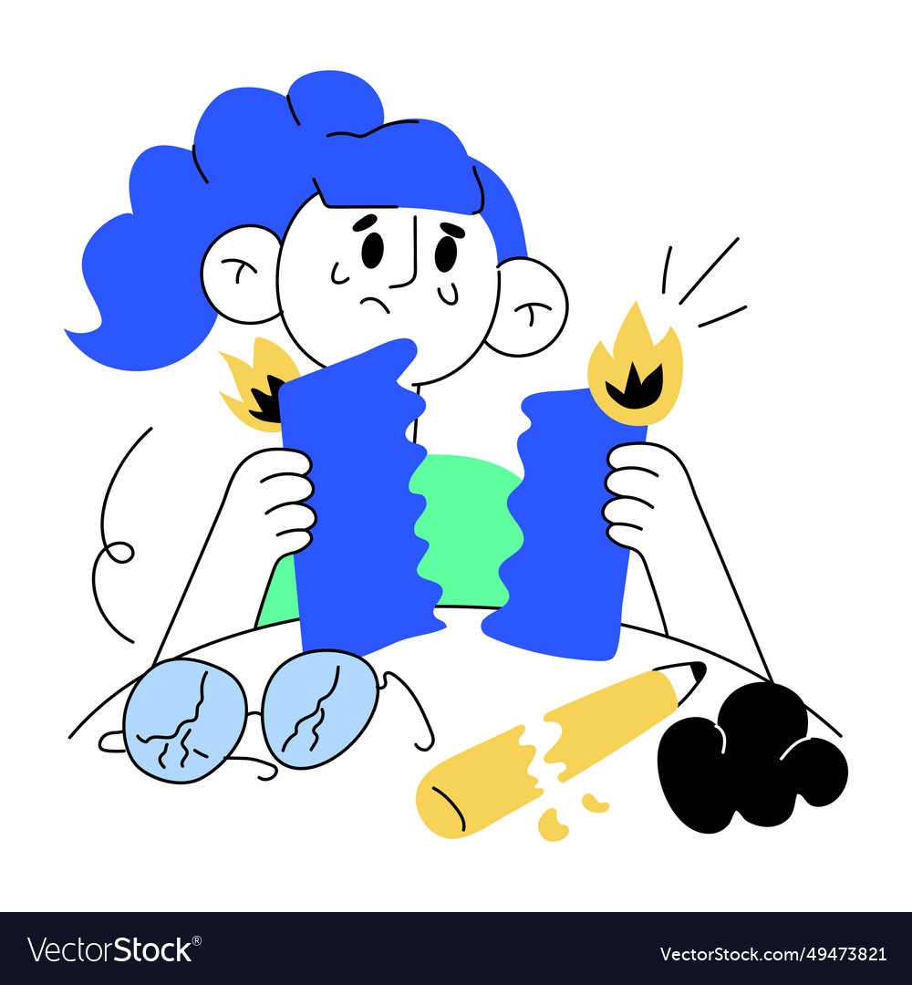 Crying student Royalty Free Vector Image - VectorStock