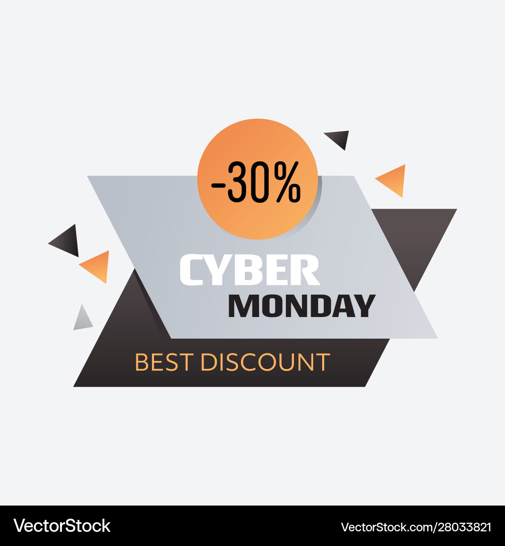 Cyber monday big sale sticker advertisement Vector Image