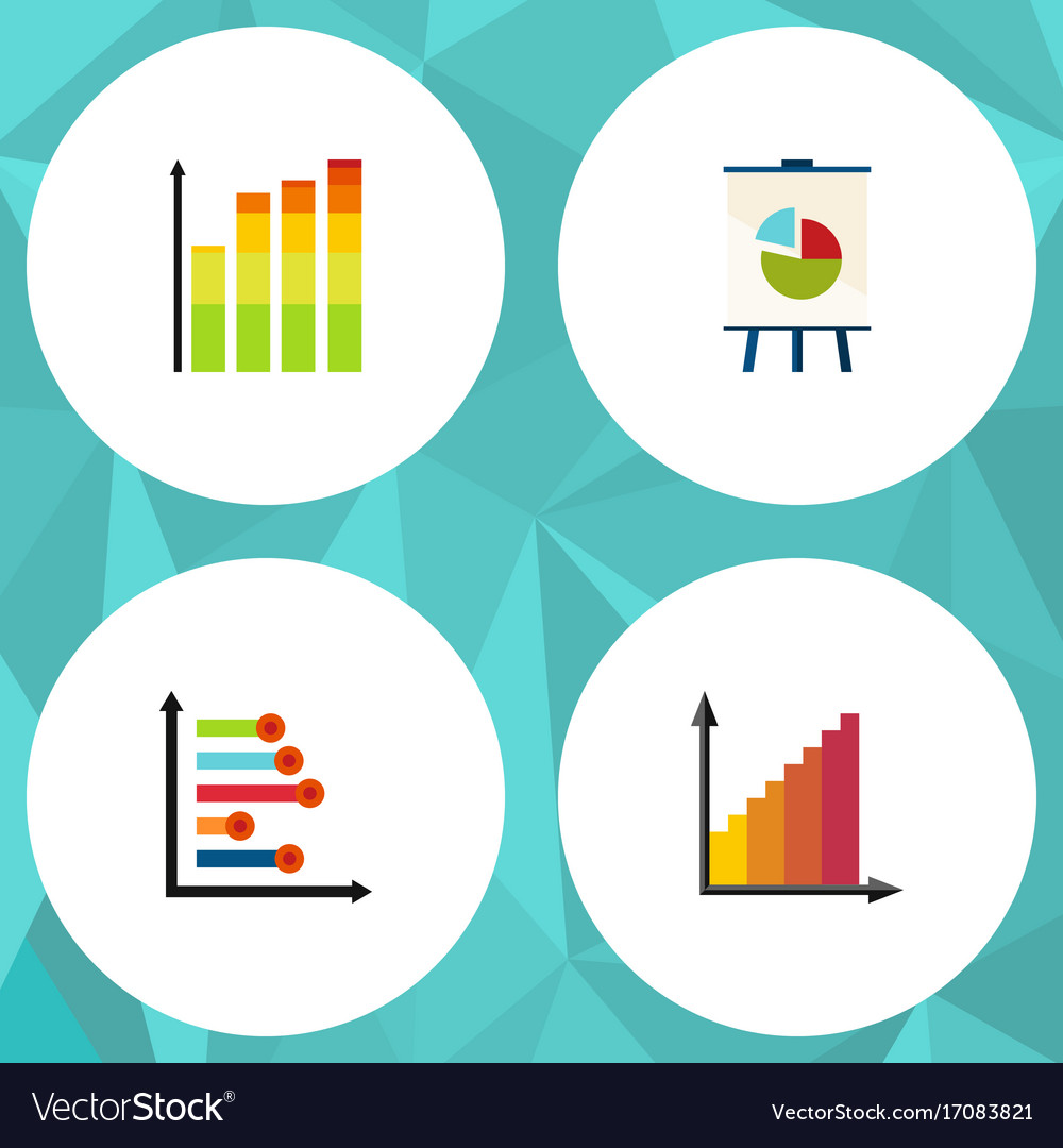 Flat icon chart set of infographic statistic Vector Image Flat icon chart set of infographic statistic Vector Image