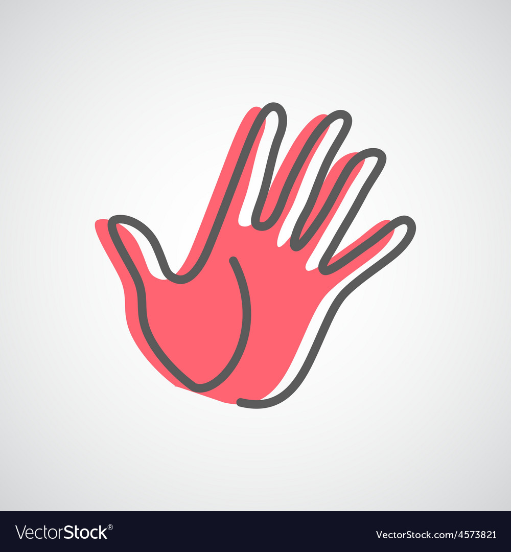 Hand logo design Royalty Free Vector Image - VectorStock