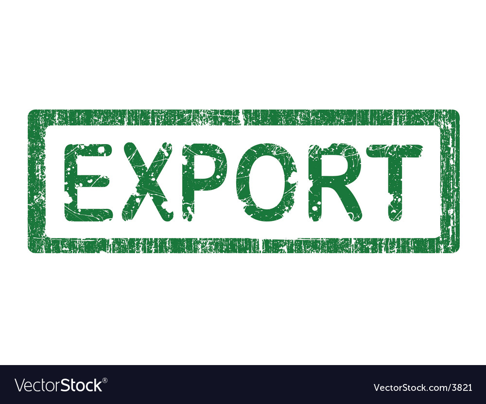 Office stamp export Royalty Free Vector Image - VectorStock