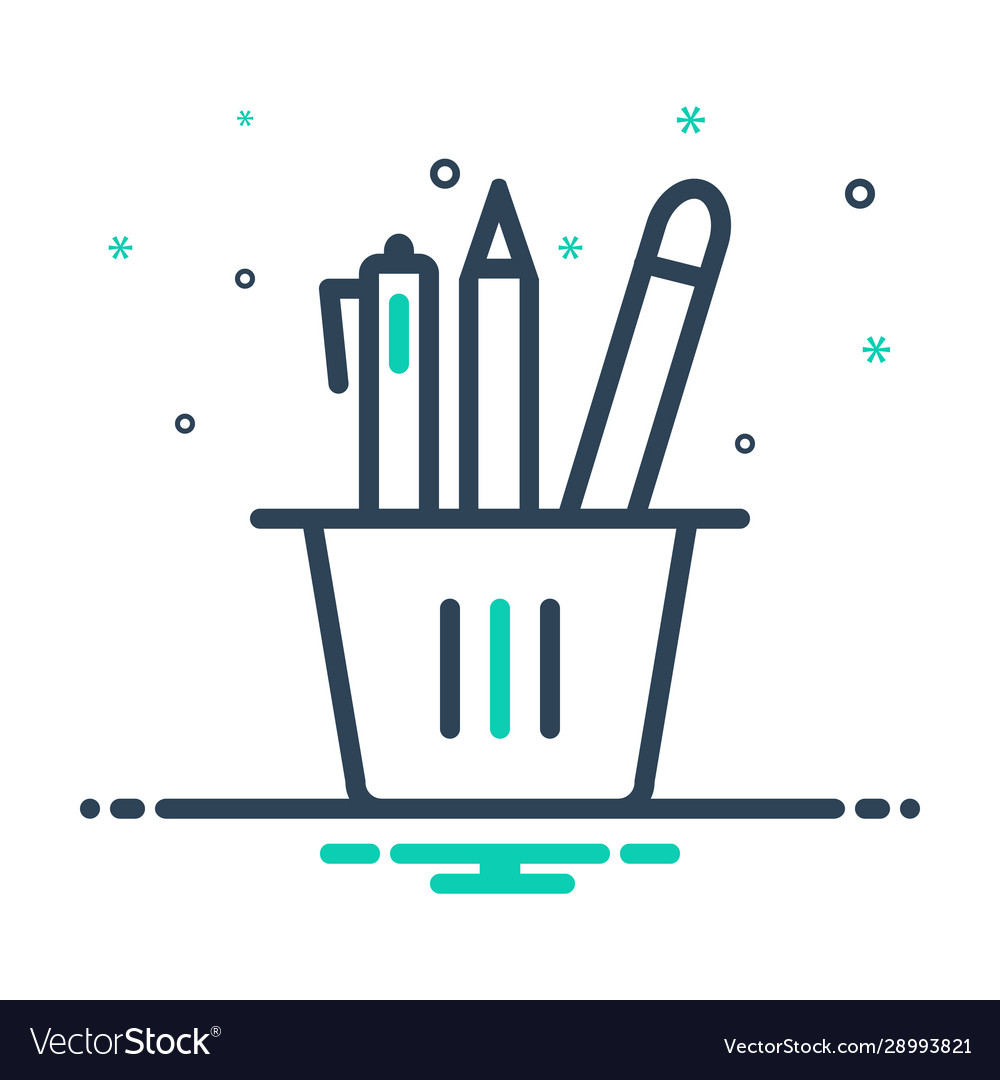 Pencil stand Royalty Free Vector Image - VectorStock