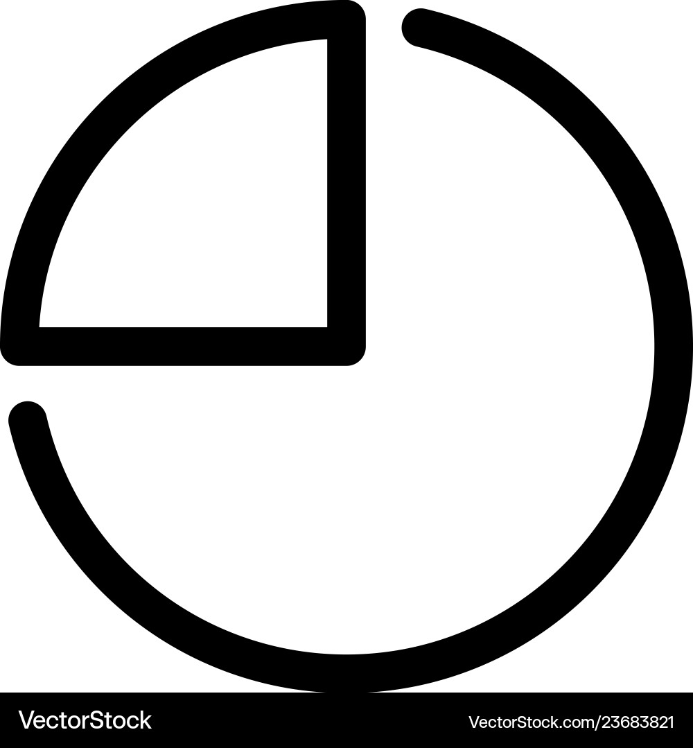 Pie chart icon Royalty Free Vector Image - VectorStock