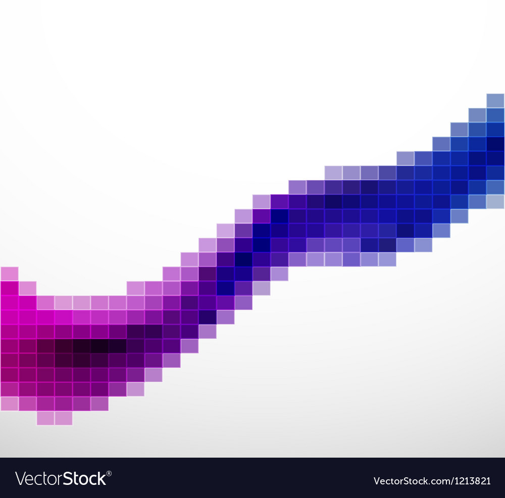 Pixeled wave hi-tech design template Royalty Free Vector