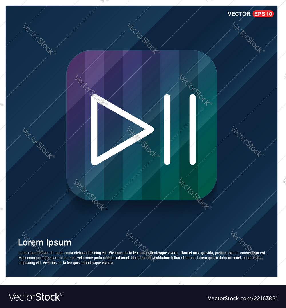 Play pause icon Royalty Free Vector Image - VectorStock