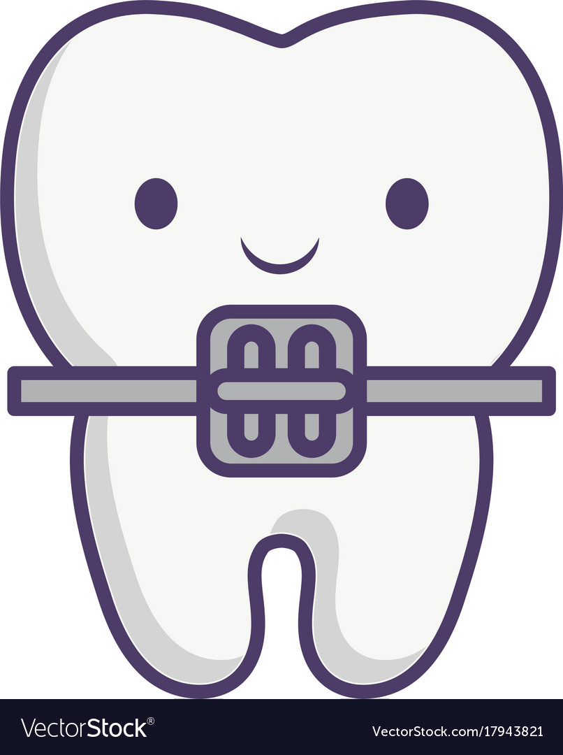 Tooth With Braces Clipart 76 Orthodontist Clip Art High Res