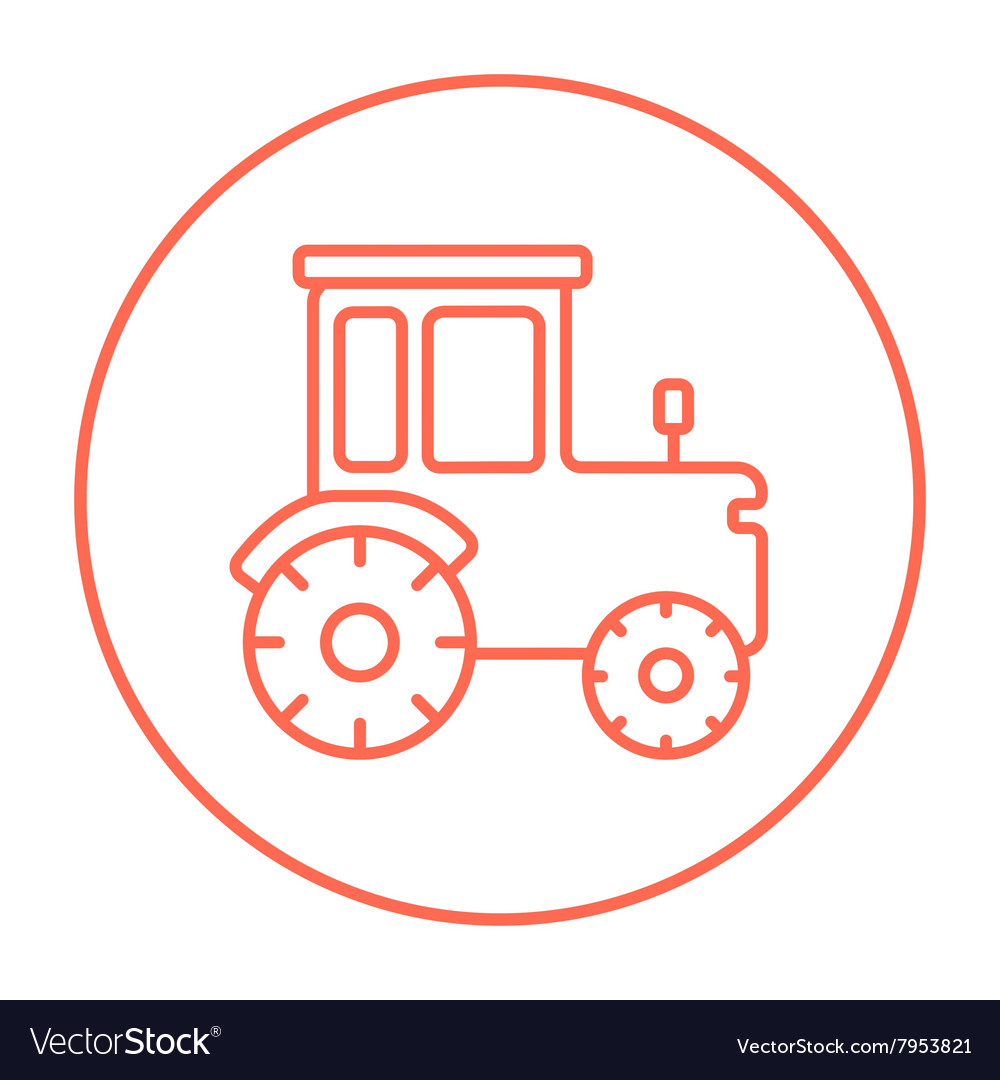 Tractor line icon Royalty Free Vector Image - VectorStock