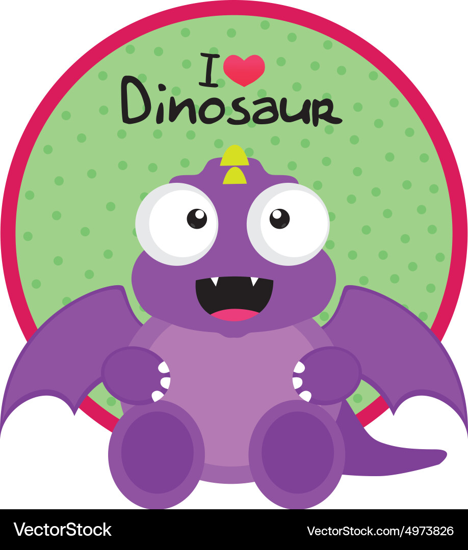 Abstract cute dinosaur on a white background Vector Image