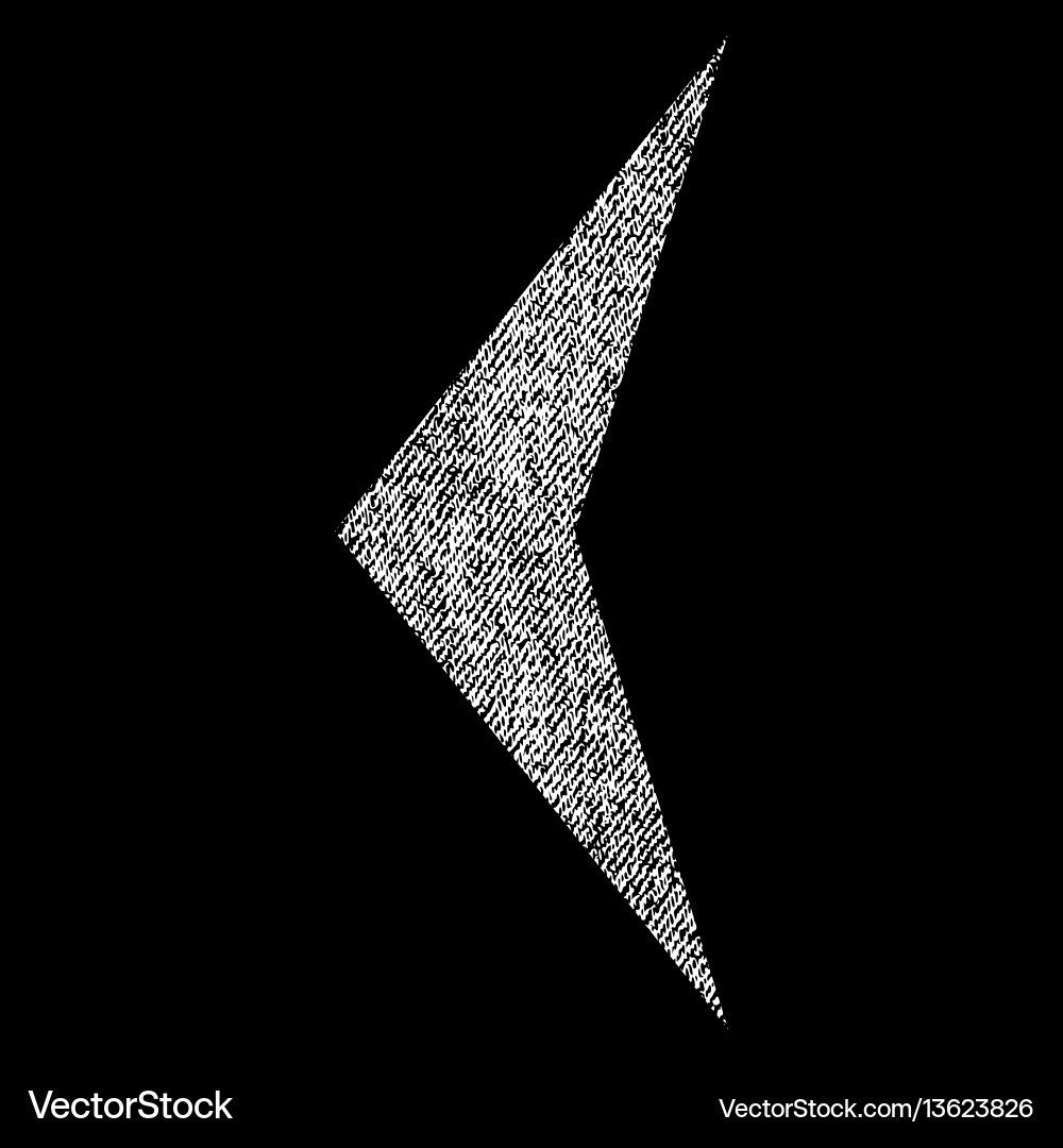 Arrowhead left fabric textured icon Royalty Free Vector