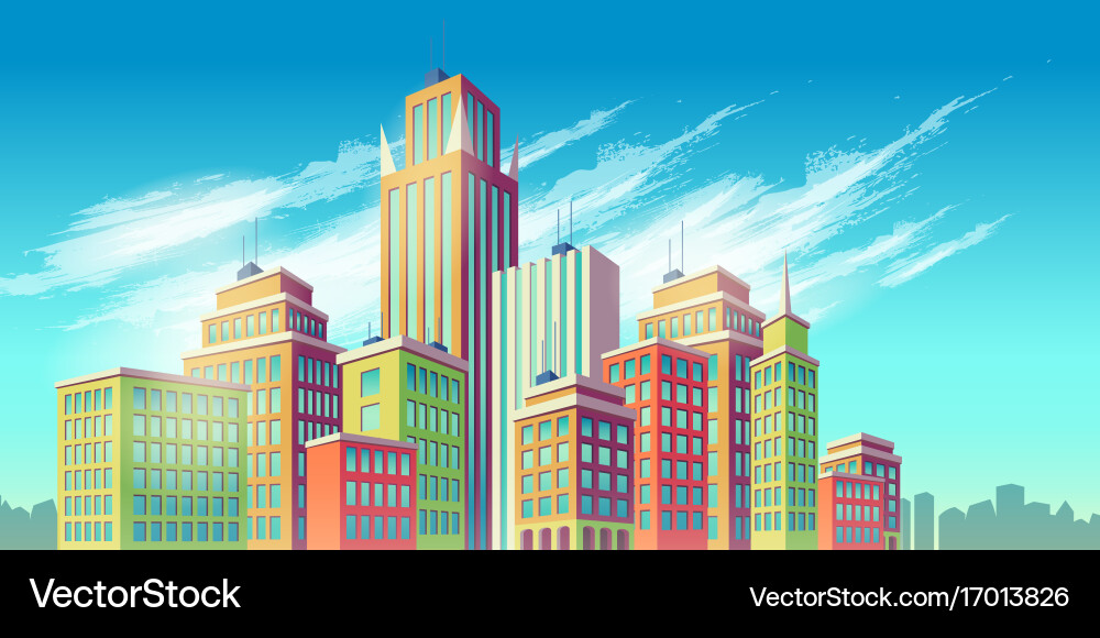 Cartoon banner urban Royalty Free Vector Image