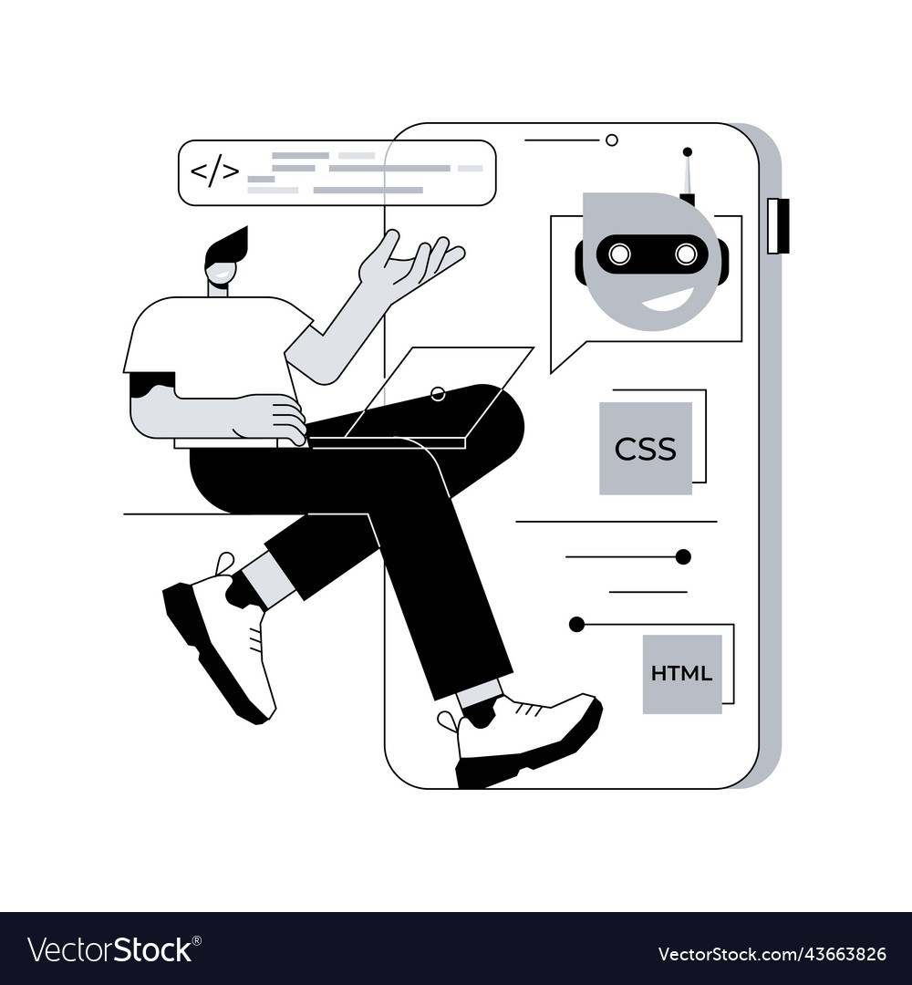 Chatbot app development abstract concept Vector Image Chatbot app development abstract concept Vector Image