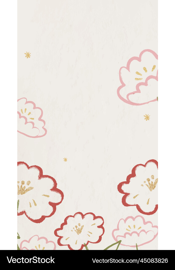 Chinese national day flower border frame Vector Image