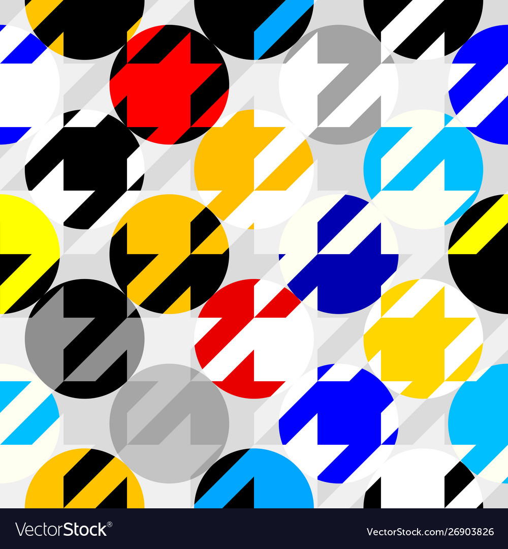 Classic hounds-tooth pattern in a patchwork Vector Image