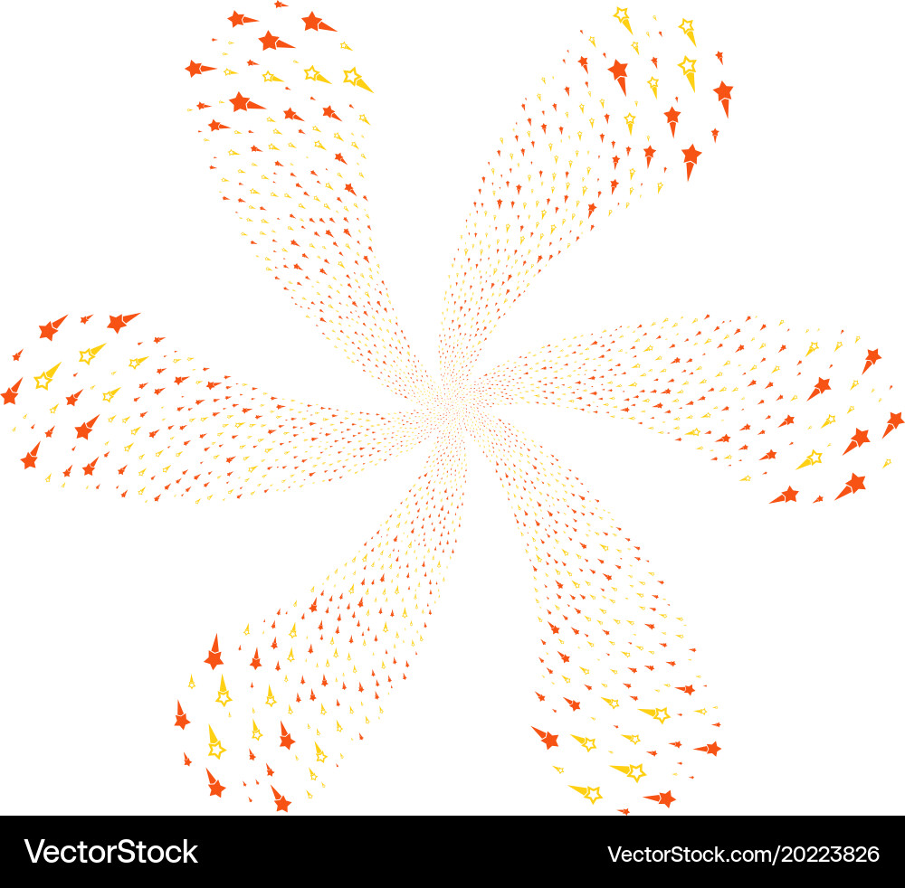 Confetti stars twirl bang Royalty Free Vector Image