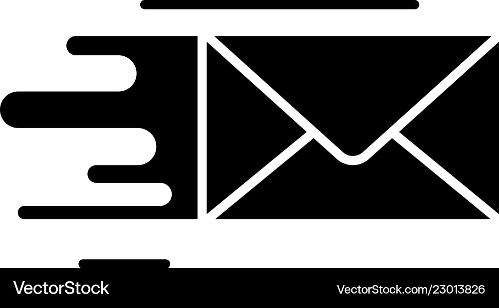 Fast delivery black icon sign on isolated Vector Image