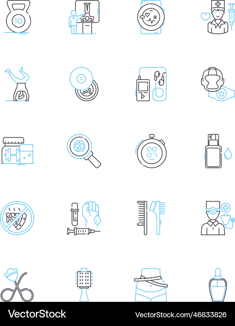 Grace linear icons set forgiveness mercy Vector Image