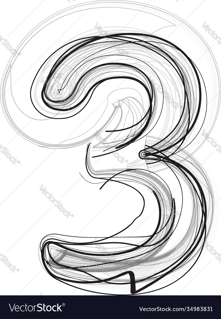 Abstract doodle number 3 Royalty Free Vector Image Abstract doodle number 3 Royalty Free Vector Image