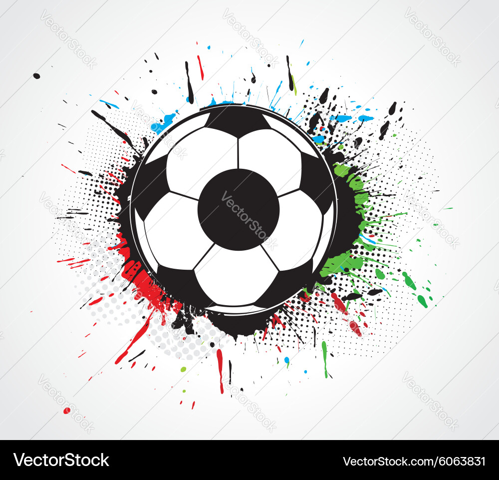 Abstract grunge football Royalty Free Vector Image