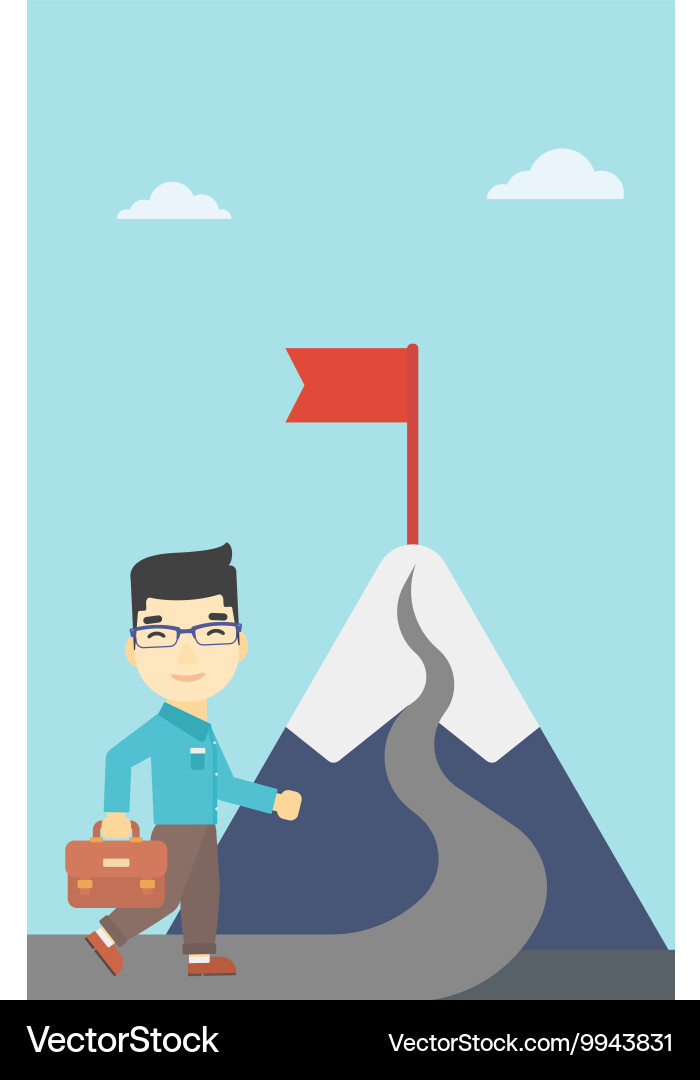 Cheerful leader business man Royalty Free Vector Image