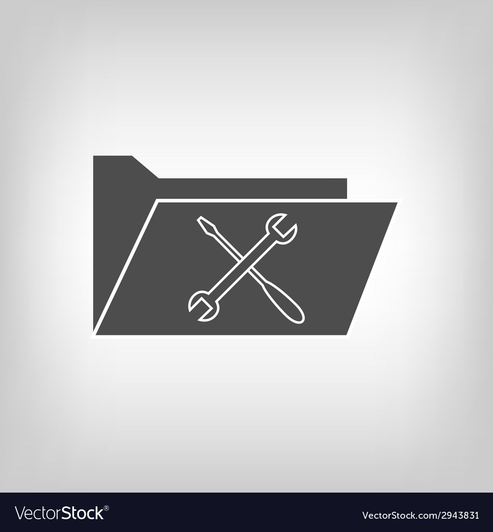 Computer folder with cloud Royalty Free Vector Image