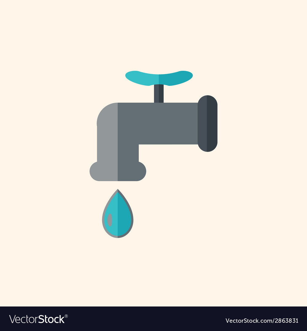 Drip flat icon Royalty Free Vector Image - VectorStock