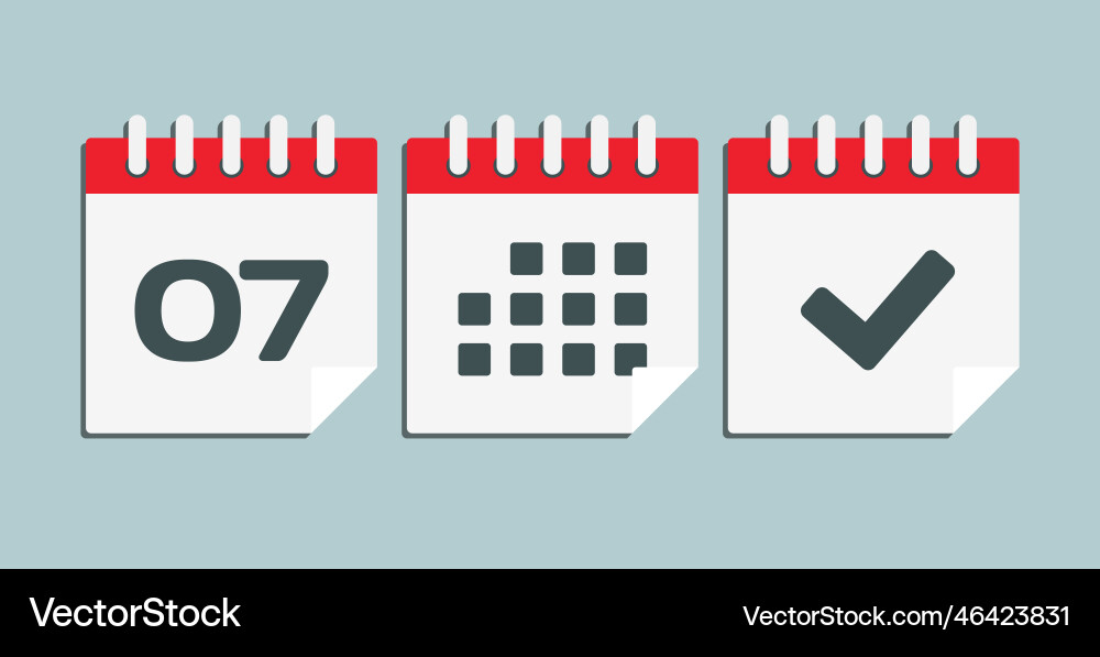 Icon page calendar - 7 day agenda done Royalty Free Vector