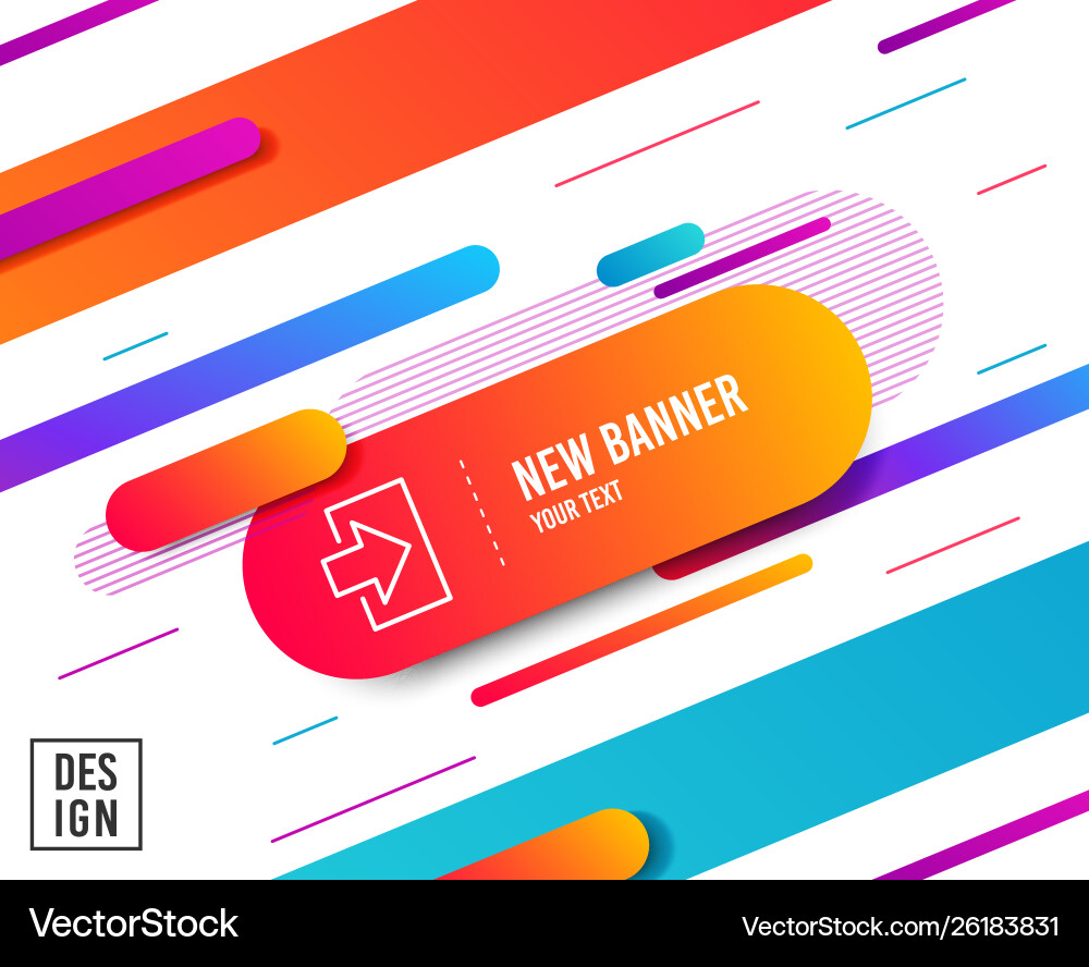 Login arrow line icon sign Royalty Free Vector Image