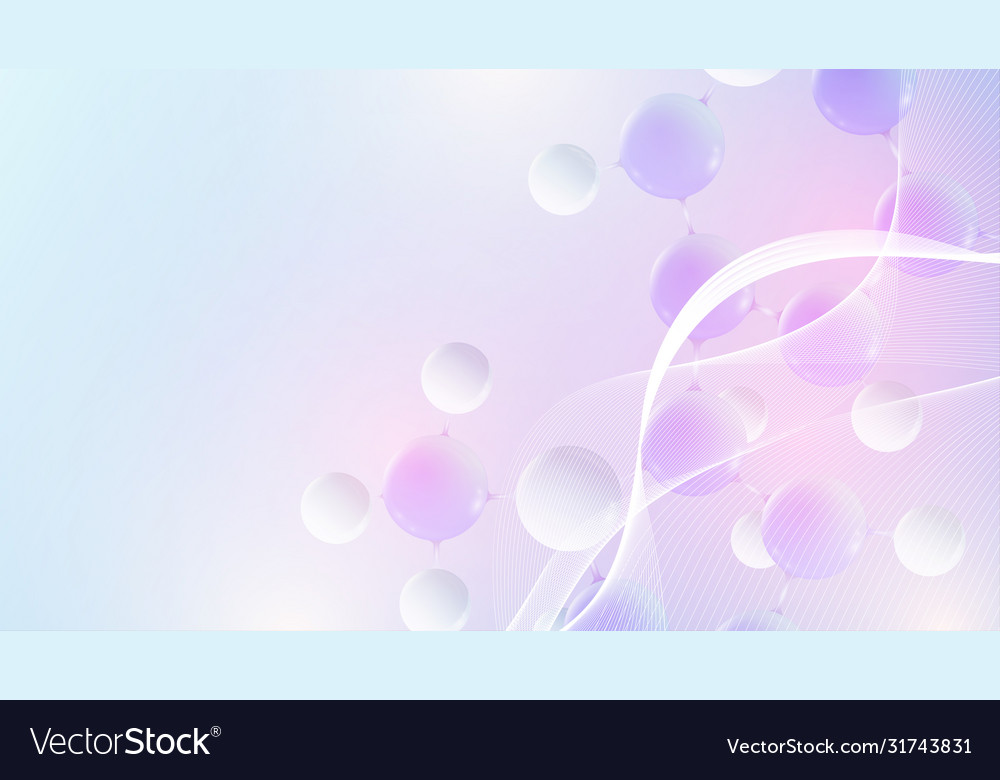 Molecular 3d structure molecule or atom Royalty Free Vector