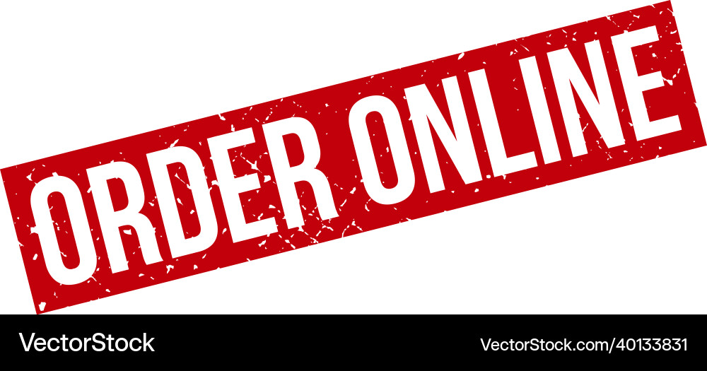 Order online rubber stamp red online rubber Vector Image