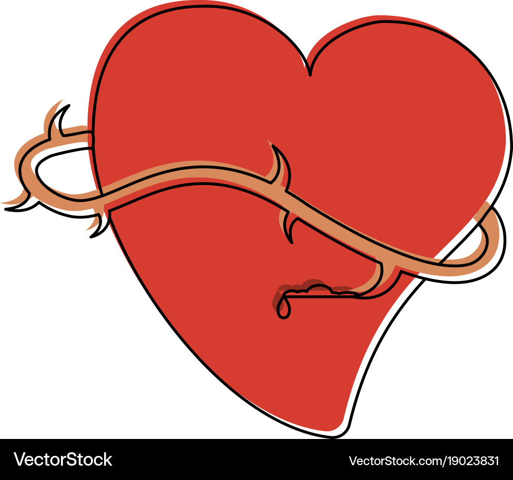 Sacred heart catholic symbol Royalty Free Vector Image