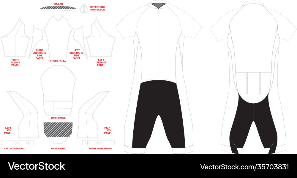 Ss skin suit artworks patterns and mock ups Vector Image