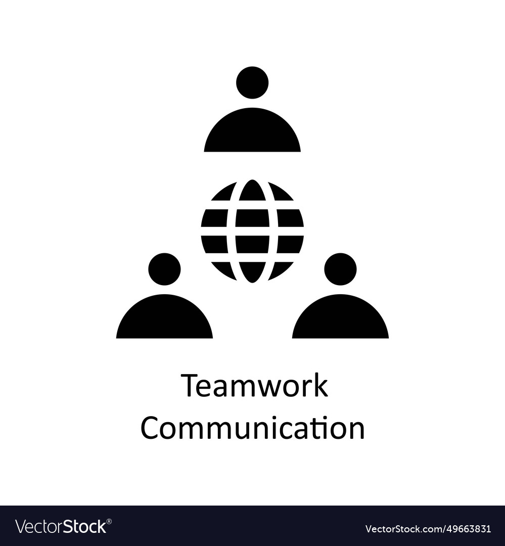 Teamwork solid icon design Royalty Free Vector Image