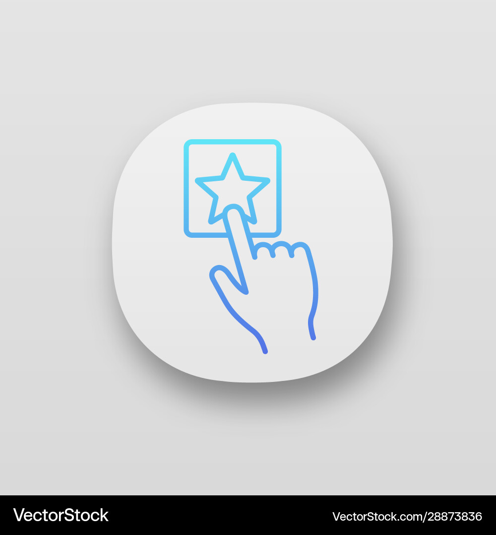 Add to favorite button click app icons set Vector Image