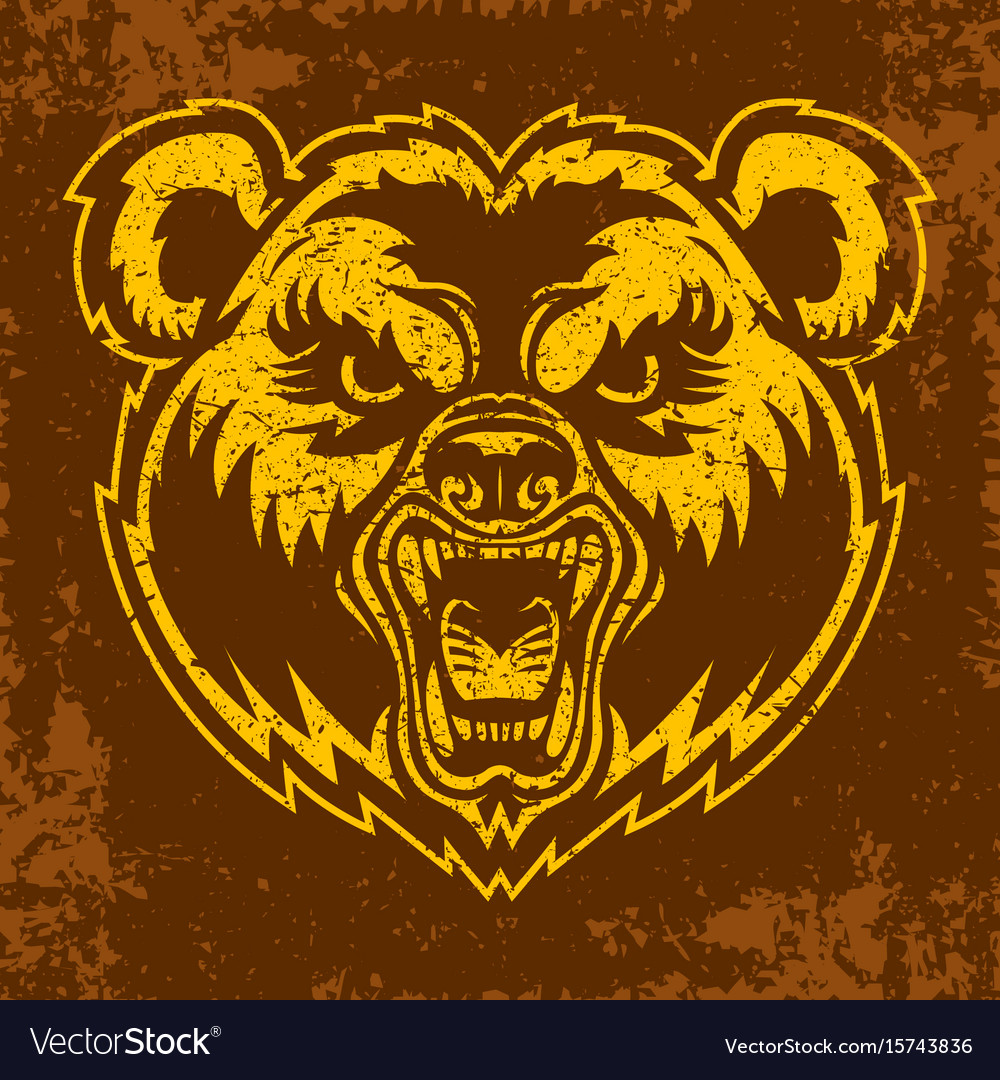 Bear face Royalty Free Vector Image - VectorStock