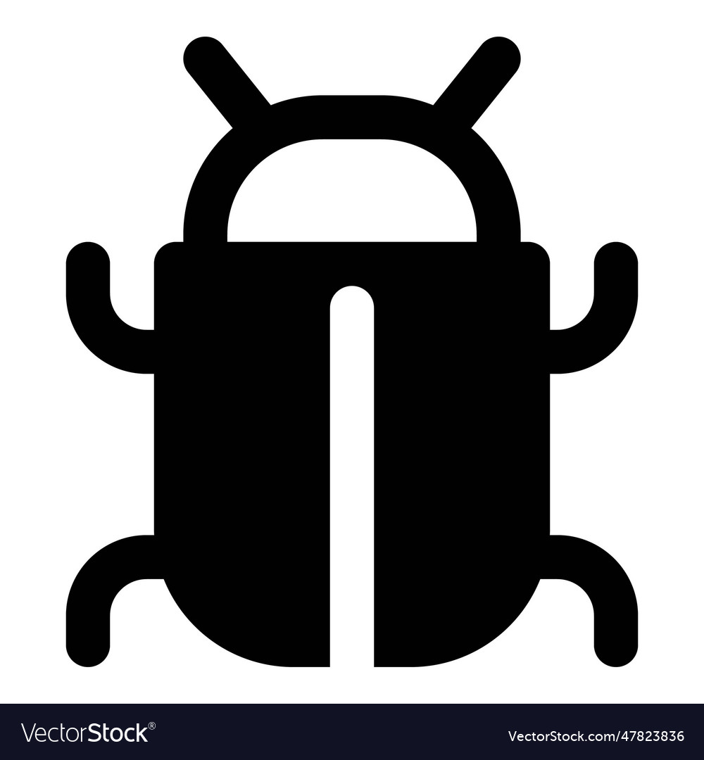 Bug an error in computer program Royalty Free Vector Image