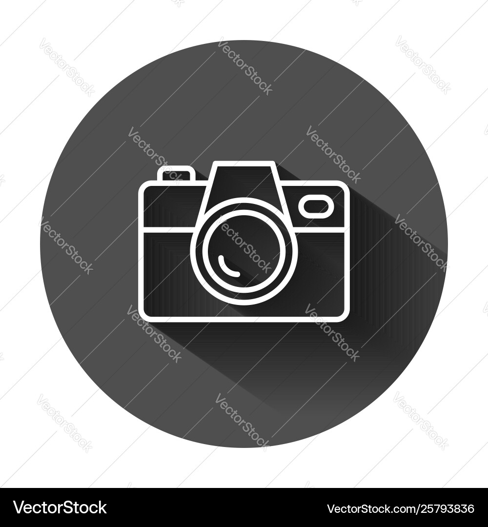 Camera device sign icon in flat style photography Vector Image