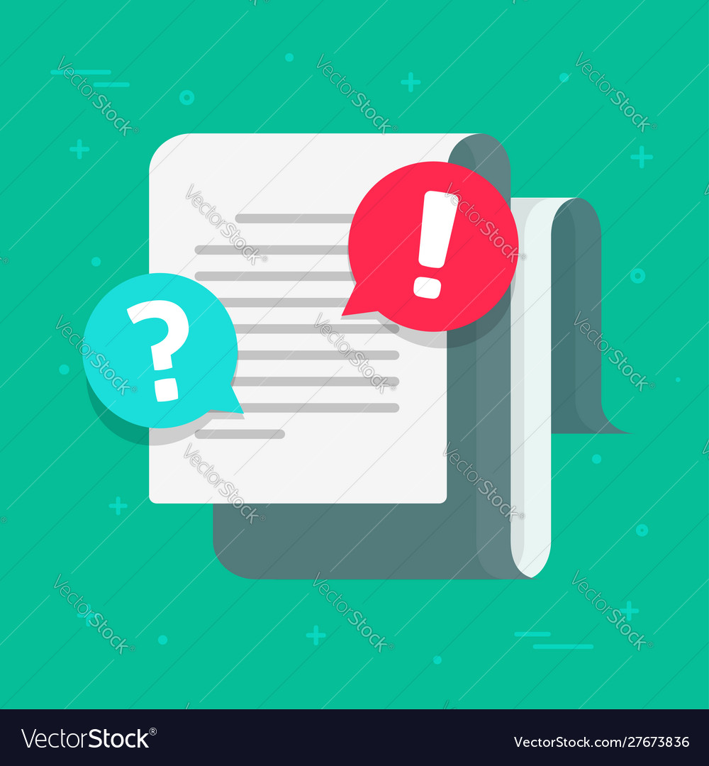 Document and alert or error notification bubble Vector Image