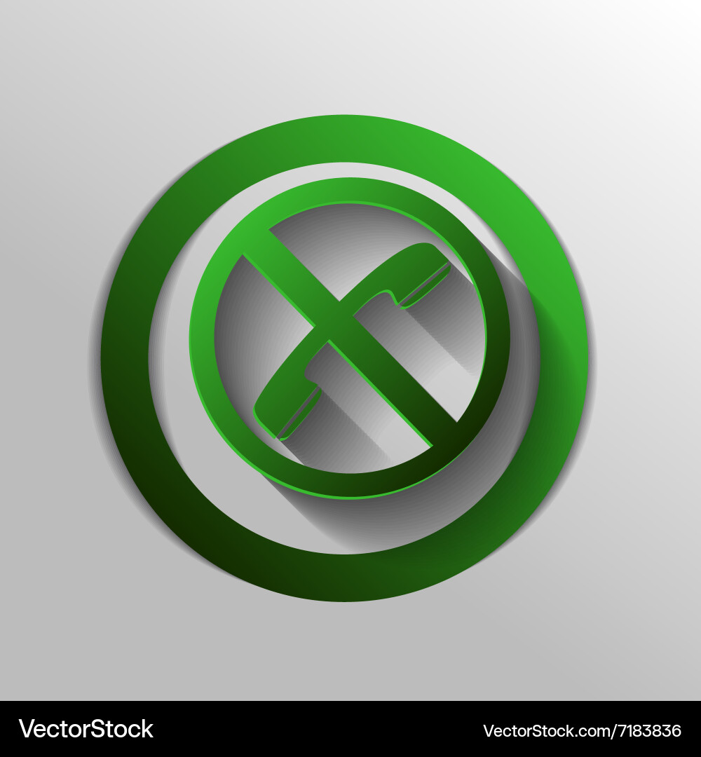 Forbidden to use phone forbidding symbol Vector Image