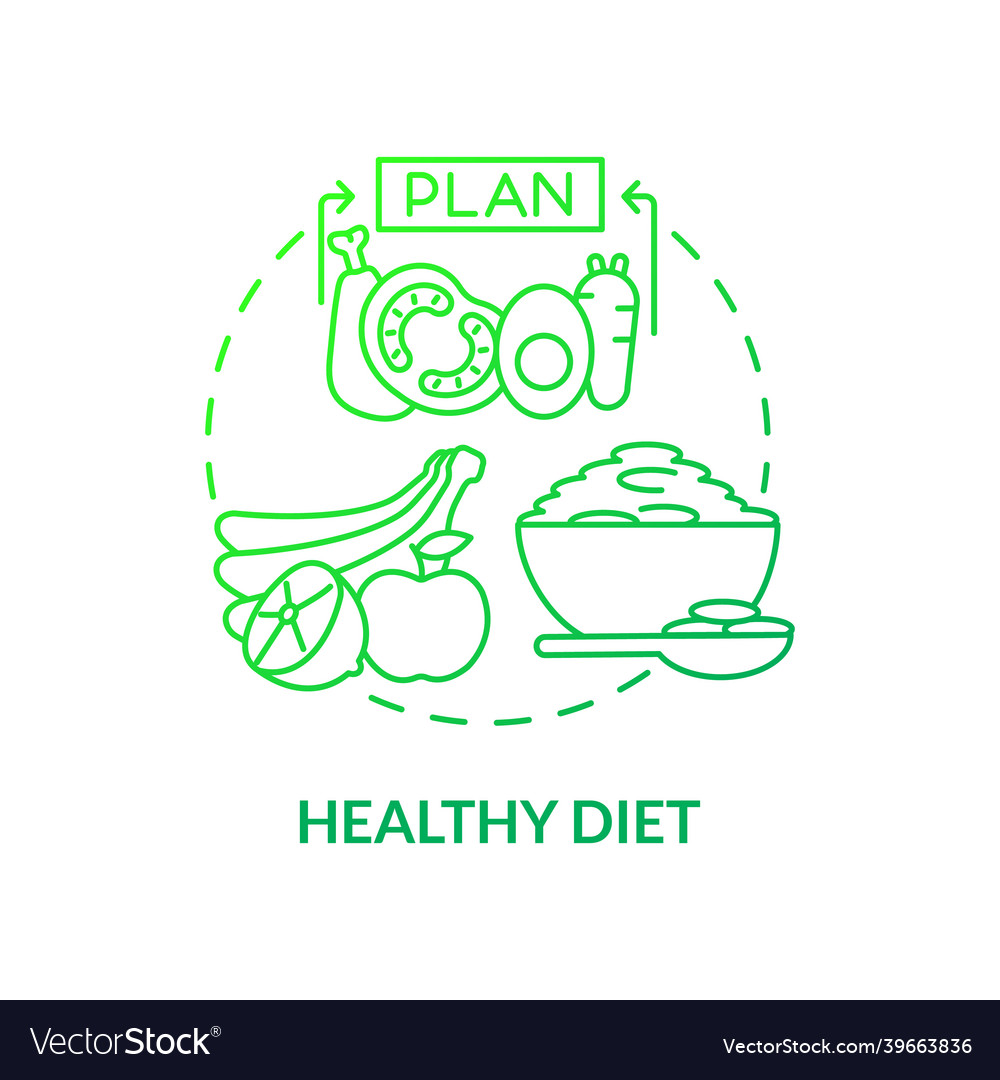 Healthy diet concept icon Royalty Free Vector Image