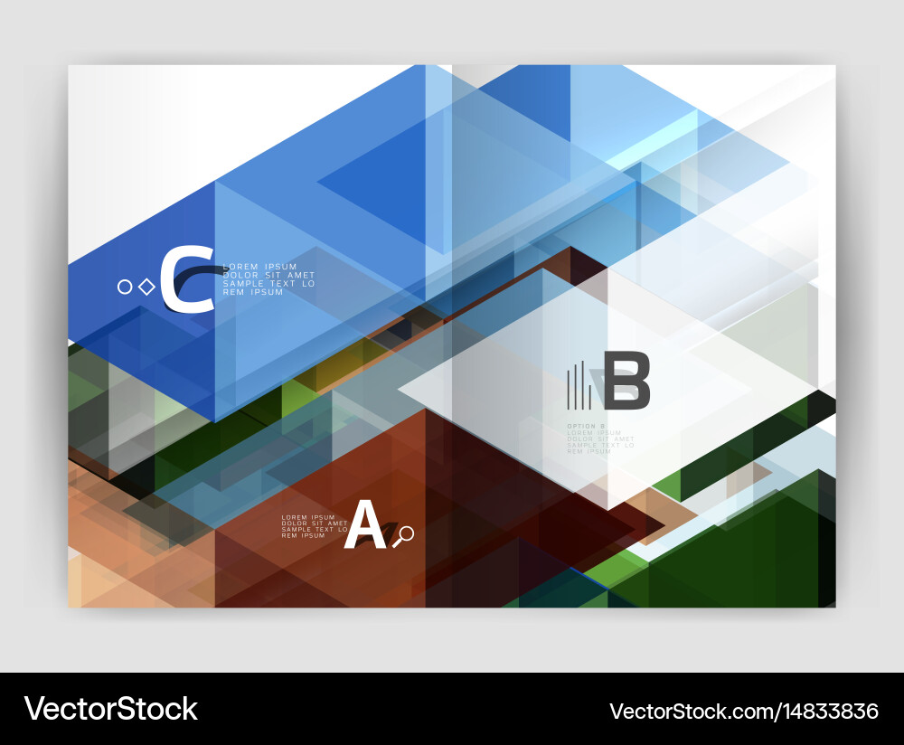 Modern geometric annual report cover Royalty Free Vector