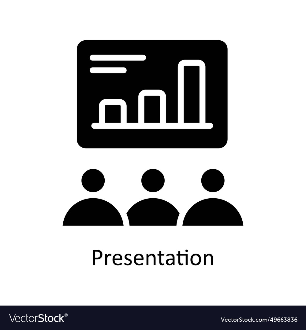 Presentation solid icon design Royalty Free Vector Image