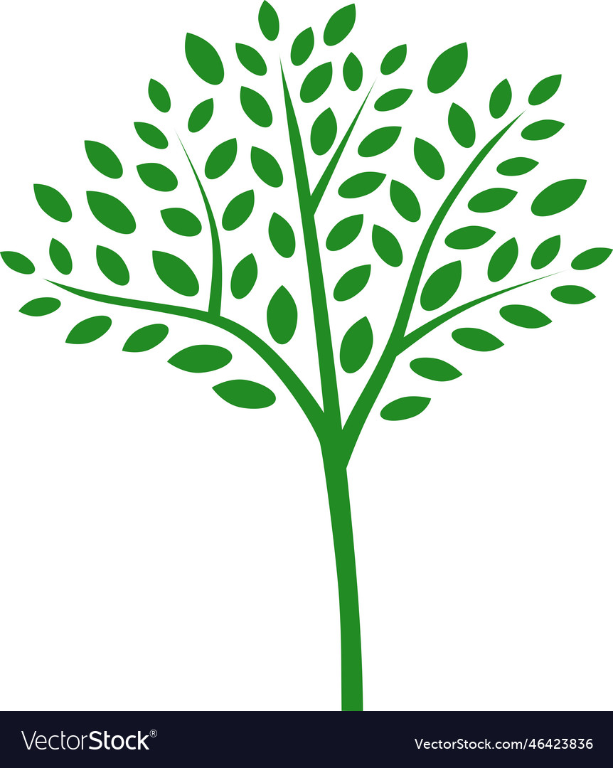 Stylized tree decorative simple tree Royalty Free Vector