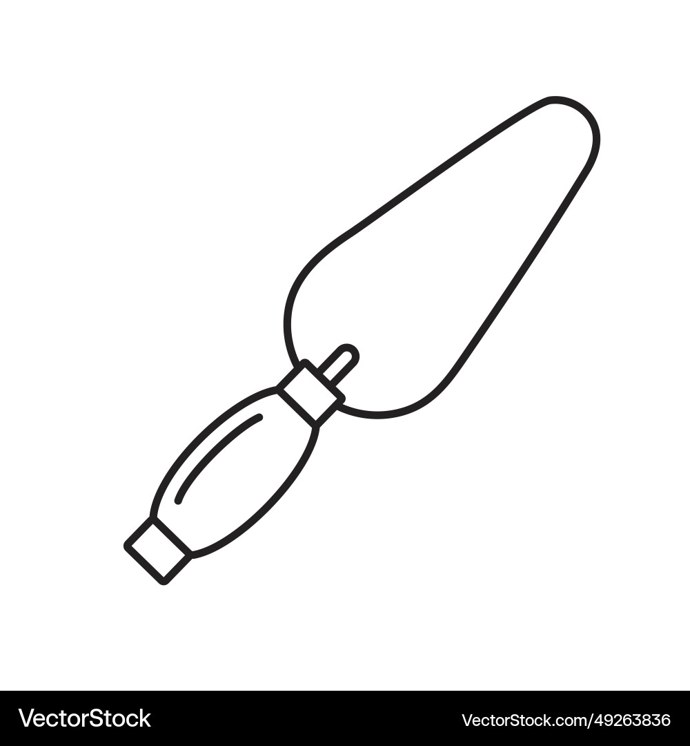 Trowel icon outline in doodle style Royalty Free Vector