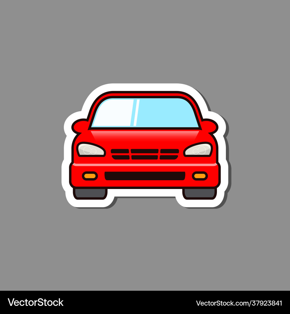 Car sticker front view paper emblem or badge Vector Image