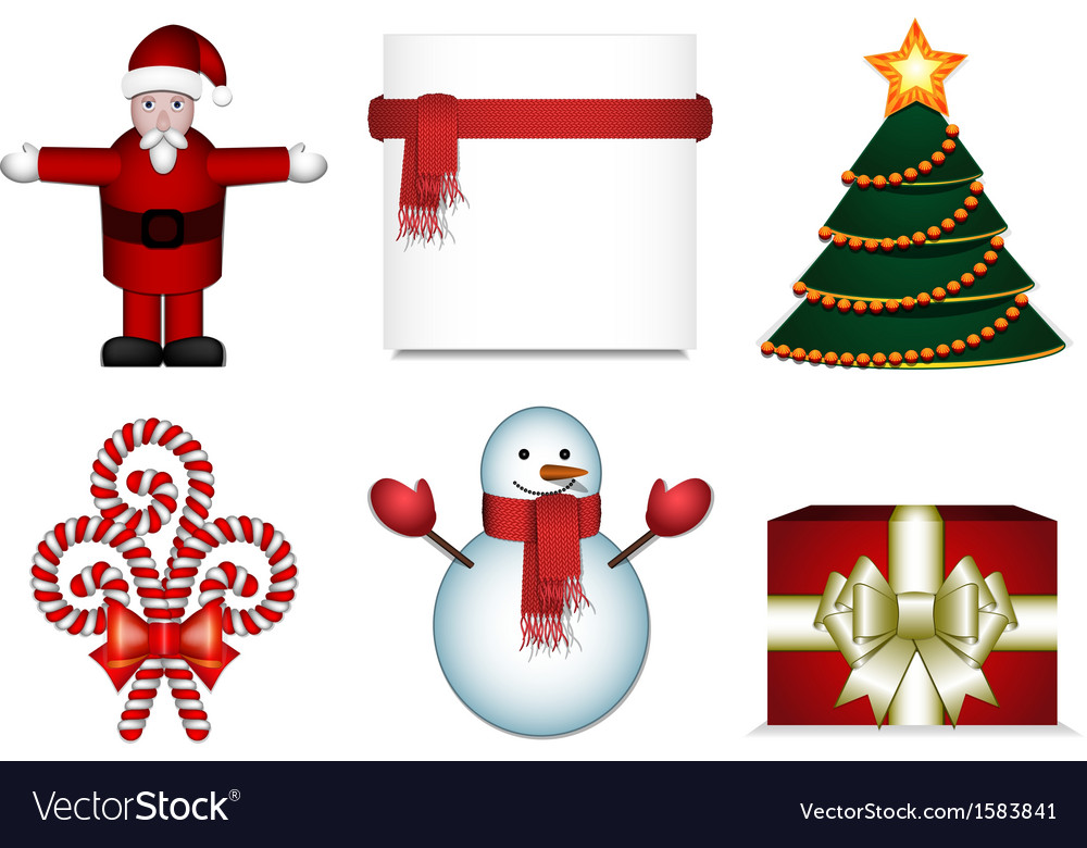 Christmas set Royalty Free Vector Image - VectorStock