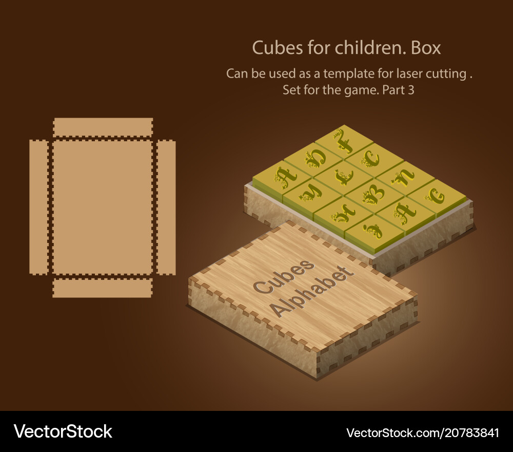 Cubes for children can be used as a template for Vector Image