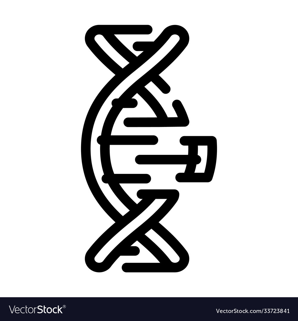Dna code line icon isolated Royalty Free Vector Image